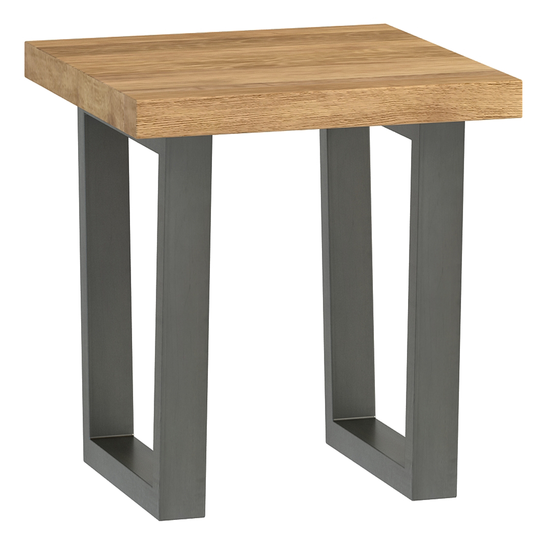 Penelope Grey Painted w/ Oak Top - Round Pedestal Extending Dining ...